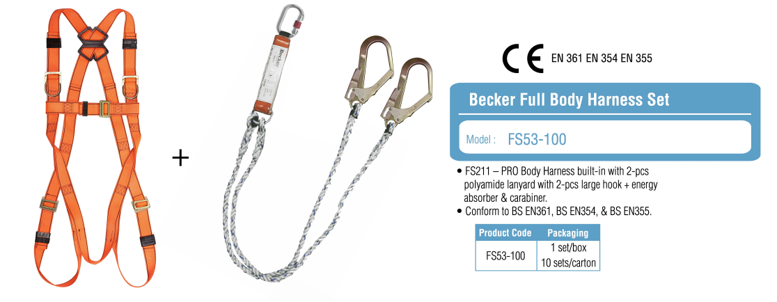 Proguard Becker Full Body Harness Set FS53-100 - Arenax Sdn.Bhd.